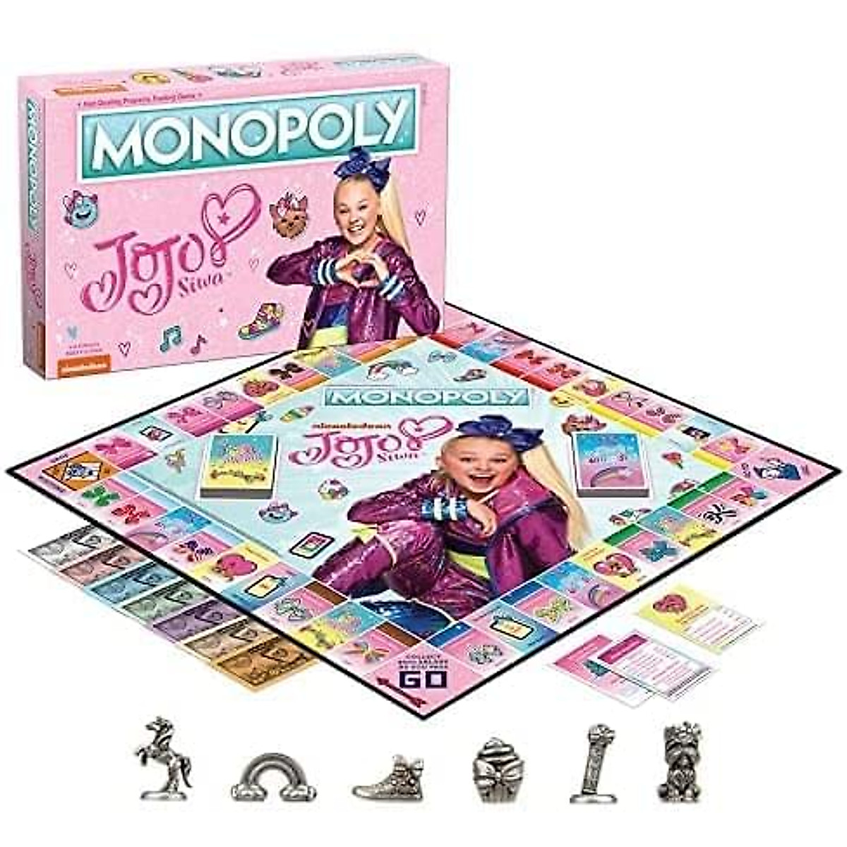 Monopoly JoJo Siwa Edition | Featuring JoJo's Signature Bows & More | Officially Licensed & Collectible JoJo Siwa Game | Great Family Game for All Ages