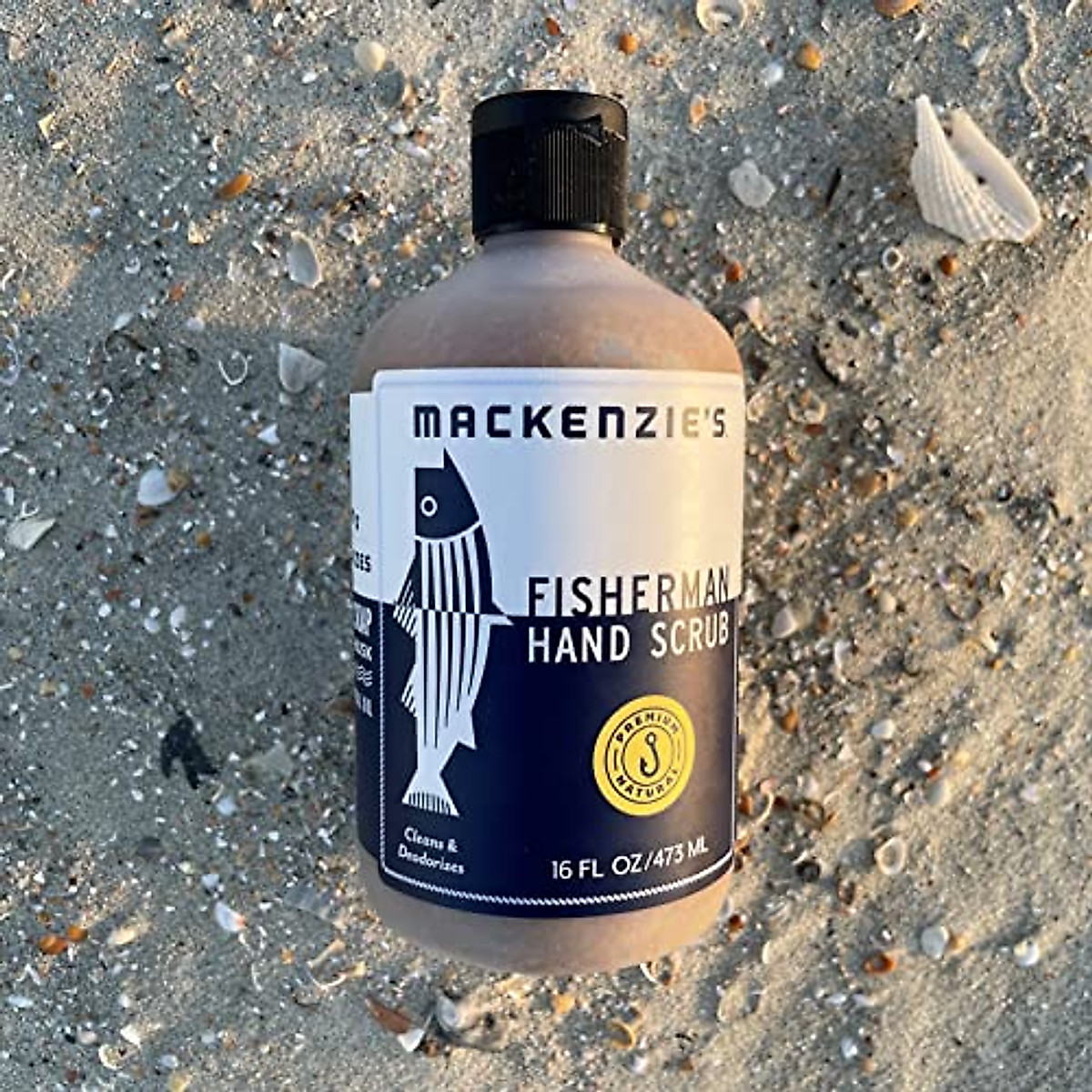 MacKenzie's Fisherman Hand Scrub - 16 Oz - Cleansing & Deodorizing Hand Cleaner - Gifts for Fisherman, Cooks & Gardeners
