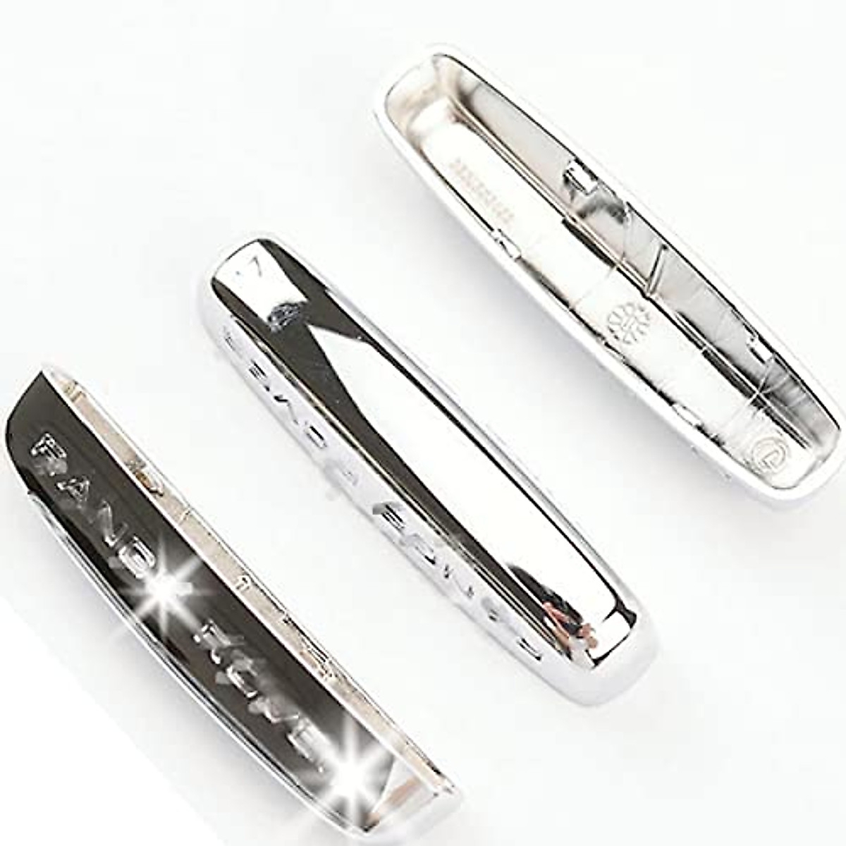 RemoteOverstock for Replacement Chrome (Side) Remote Cover for Land Rover Range Rover Remote fits 2011-2020 Key Fob LR2 LR4 Evoque Sport – FCC ID: KOBJTF10A, P/N: CH22-15K601-AB – Chrome Cover ONLY