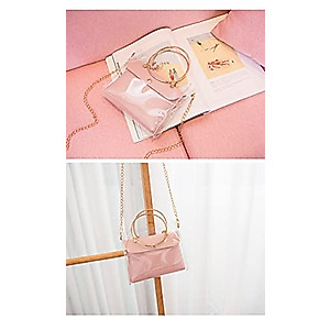 Floette Small Clear Purse Clear Crossbody Bag Clear Handbag Clear Clutch Stadium Approved for Concert Sport Event Festival (A06)