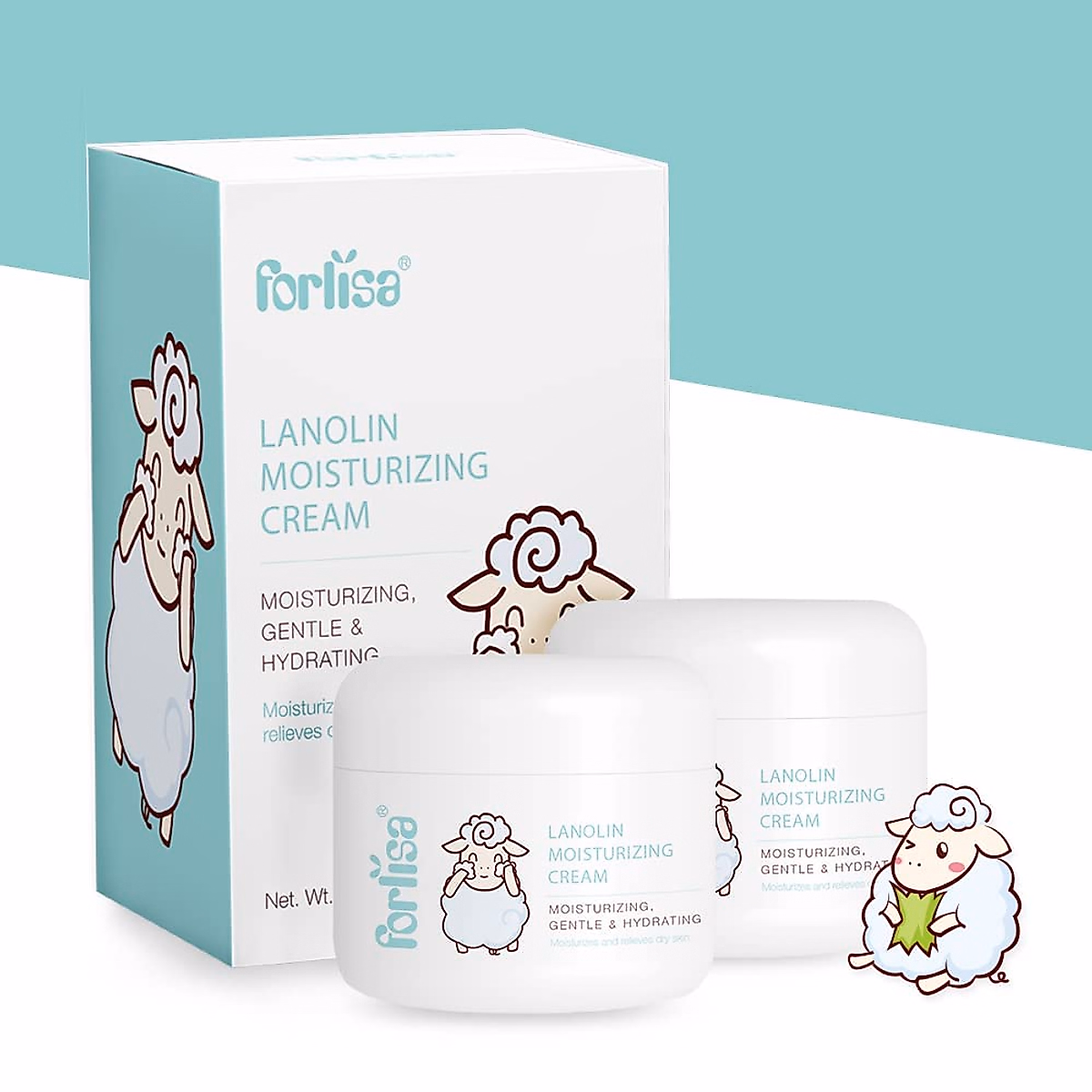 forlisa BABY Lanolin Nipple Cream Breastfeeding Organic Nipple Butter Balm with Winter Moisturizing,perfect for Dry Skin, used by Nursing & Pumping Moms, Baby(2 pack)