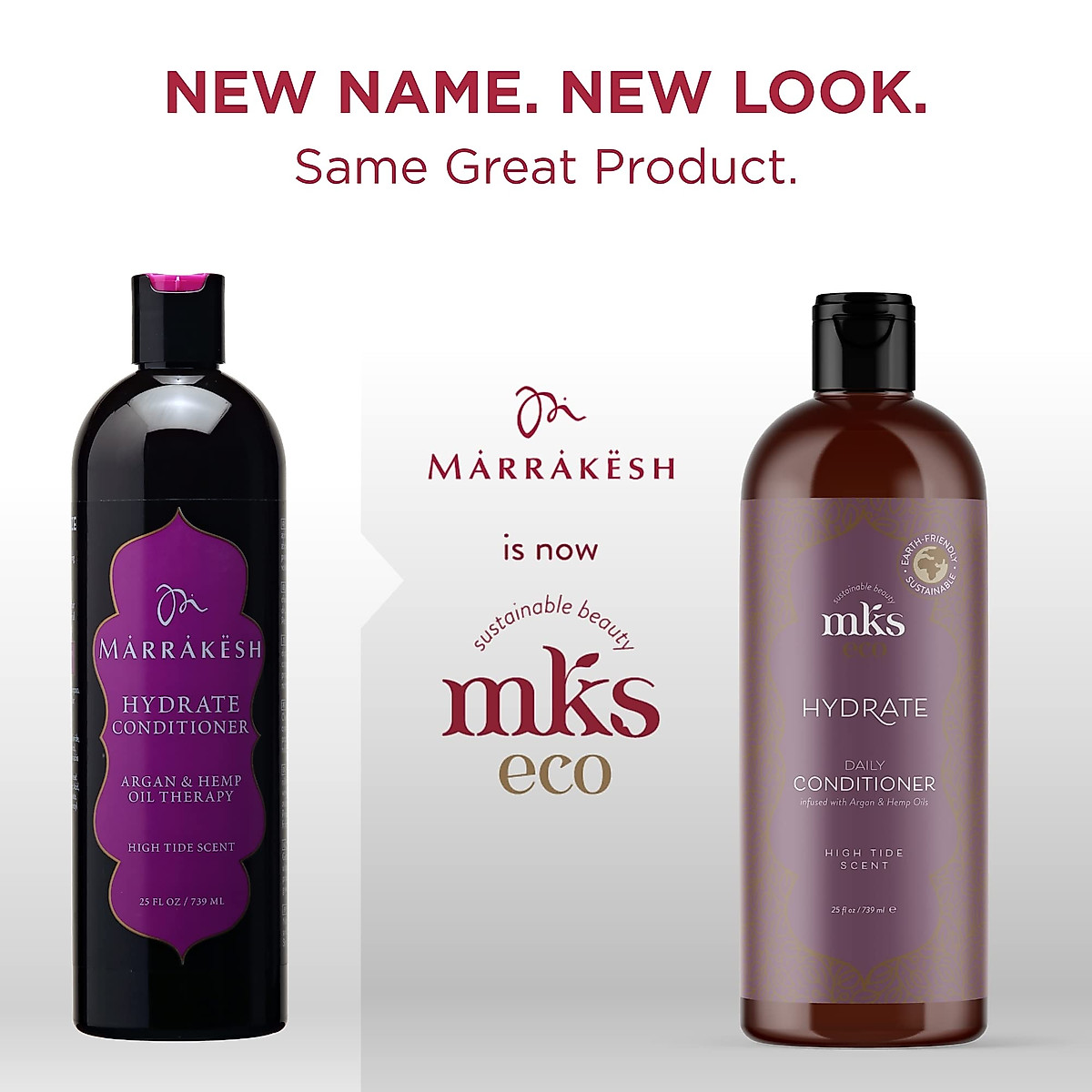 Earthly Body MKS eco Hydrate Conditioner, High Tide - 25 fl oz - Nourish & Moisturize Hair, Protect Against Breakage - Moroccan Argan Oil, Hemp Seed Oil - Vegan, Cruelty Free