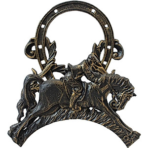 ZSPINJIA Garden Hose Holder Garden Hose Hanger Water Pipe Rack European Style Retro Wrought Iron Horse Style Creative Hose Rack Reel Home Decoration Garden