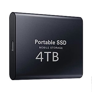 n/a Type-c USB 3.1 SSD Portable Flash Memory 4TB SSD Hard Drive Portable SSD External SSD Hard Drive for Laptop Desktop (Color : B, Size : 2TB)
