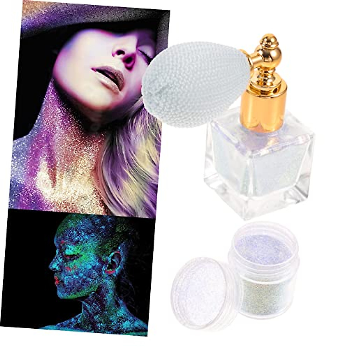 FRCOLOR 1 Set Body Glitter Shimmer Powder Glitter Highlighter Pens Powder for Women Sparkle Powder Spray Bottle Highlighter Spray Powder for Face Loose Powder Sprayer Body Makeup Cosmetic