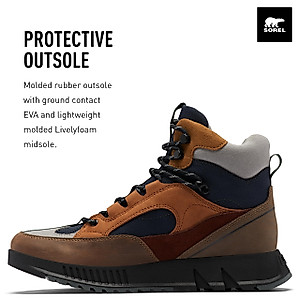 Sorel Men's Mac Hill Lite Trace Waterproof Boots - Abyss, Umber - Size 9.5