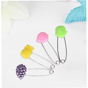 U-M 4pcs Plastic Nappy Pins Infant Kids Cloth Head Pins Practical Locking les Baby Shower Diaper Decor Clips Fashion Design