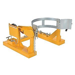 Vestil DCR-205-8 Steel Fork Truck Drum Carrier/Rotator For Steel Drums 55 Gallon 800 Lb. Capacity Yellow
