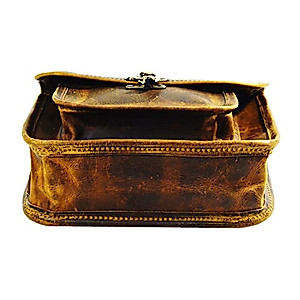 Leather Women's Hippie Leather Purse Cross-body Shoulder Bag Travel Satchel Handbag tote 9" x 7"