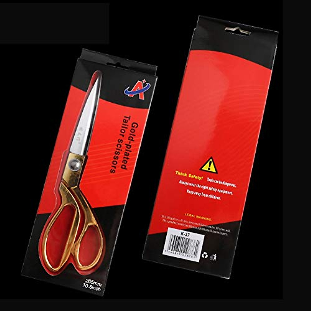 Jasni Liu Tailor Scissors Professional 10.5" Gold Stainless Steel Professional Shears Heavy Duty