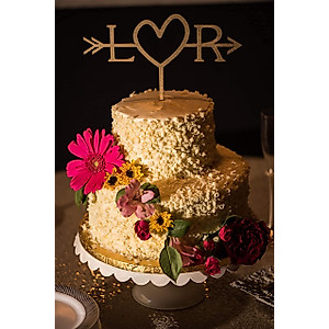 Rustic Wedding Arrow Cake Topper | Decoration | Beach wedding | Bridal Shower | Initials Cake Topper | Rustic Country Chic Wedding Top