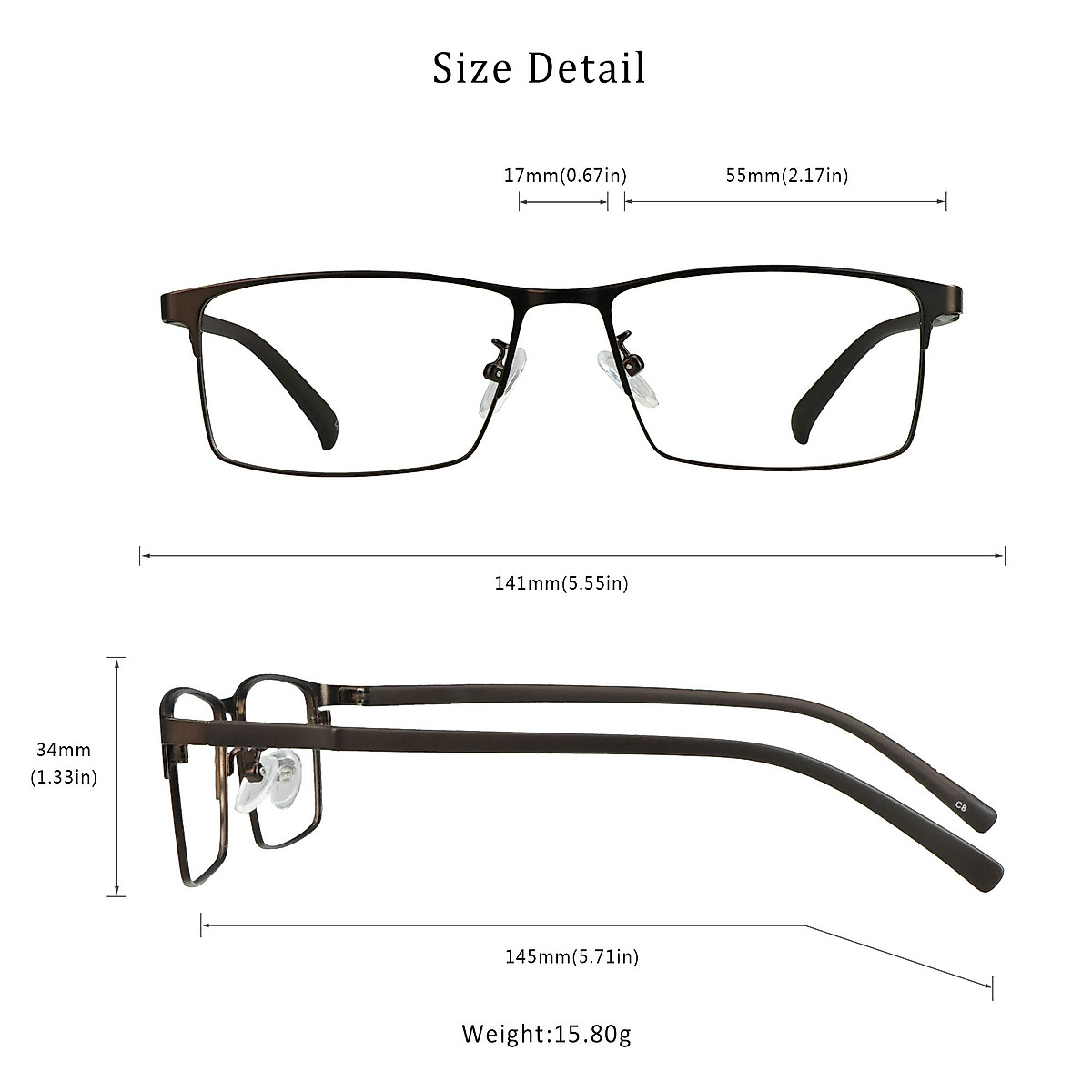 LifeArt Blue Light Blocking Glasses, Anti Eyestrain, Computer Reading Glasses, Gaming Glasses, TV Glasses for Women Men, Anti Glare (Brown, 2.25 Magnification)