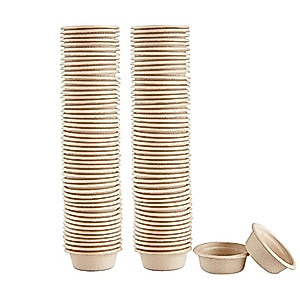 QIHYCUF Paper Feeding Cups Samll 0.5 oz Gecko Food and Water Feeding Dish Ledge Accessories Bowls for Crested Gecko Lizards Reptiles Pets (100cups)