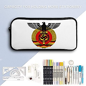 Coat of Arms of Germany Logo Pencil Case Stationery Pen Pouch Portable Makeup Storage Bag Organizer Gift