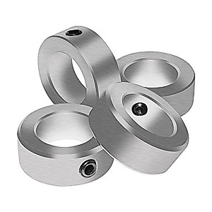 AZSSMUK 5/8" Bore Solid Steel Style Zinc Plated Set Screw Shaft Collars for Lawn Tractor,Garage Doors