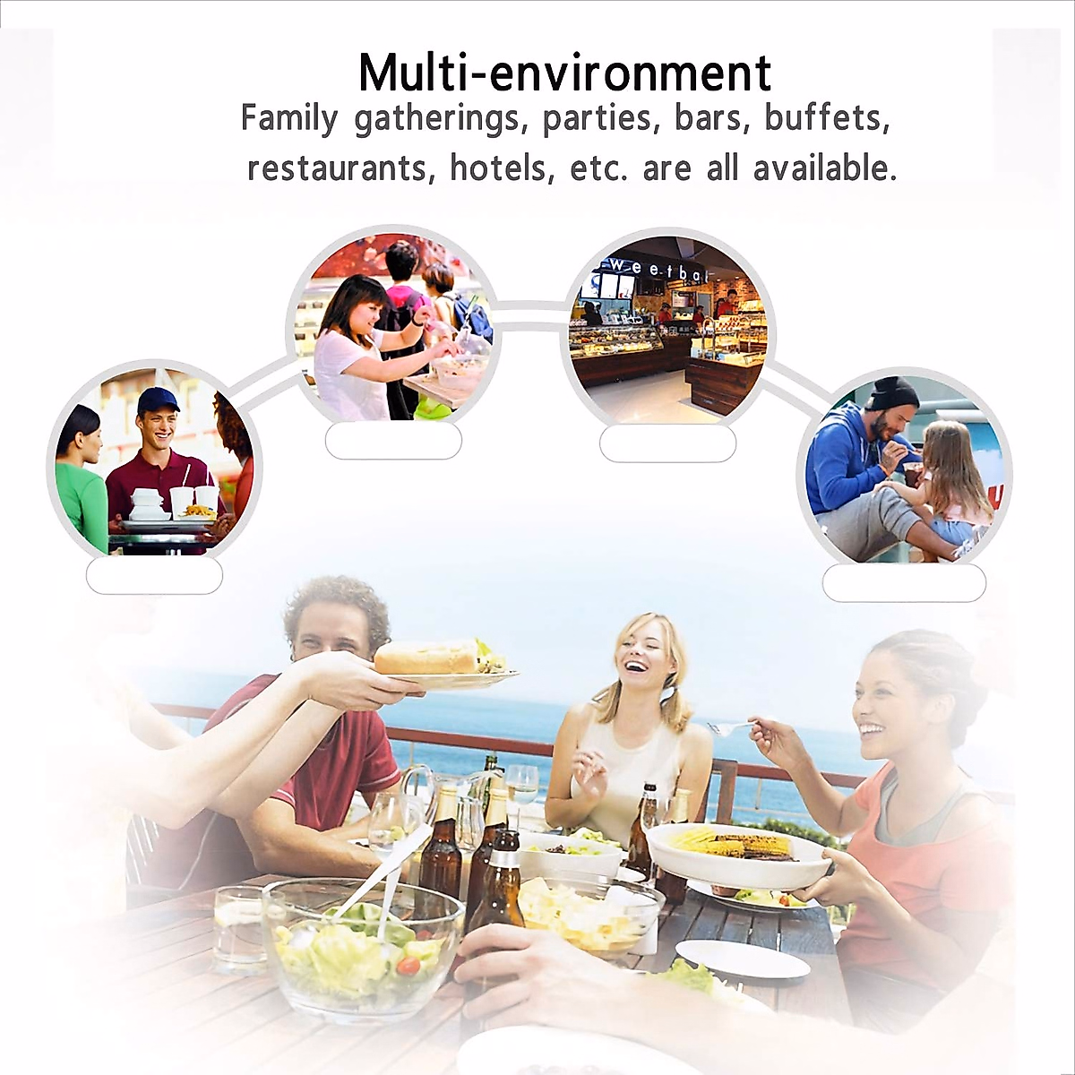 HuiYouHui 300 Disposable Fruit Forks safety and sanitation 3.5" Length Plastic Cocktail Picks Sticks heart shapes Cute Food Pick Party Supplies Plates Picks Dessert Forks Cake Forks