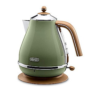 Delonghi Electric kettle (1.0L)「ICONA Vintage Collection」 KBOV1200J-GR (Olive green)【Japan Domestic genuine products】