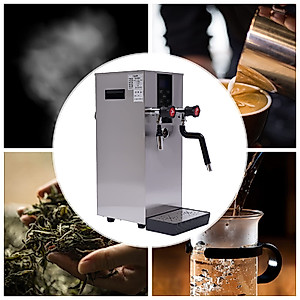 DNYSYSJ 2200W 12L Commercial Electric Milk Frother Automatic Steam Boiling Water Machine Milk Foam Espresso Machine for Coffee Milk Tea Dessert