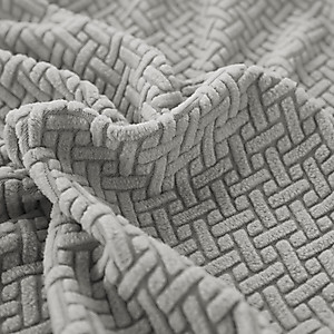 2024 New Wear-Resistant Universal Sofa Cover, Stretch Couch Cushion Slipcovers Replacement, Anti-Slip L Shape Sofa and Chaise Lounge Sofa Slipcover (Weave Light Grey,Chaise Cover)
