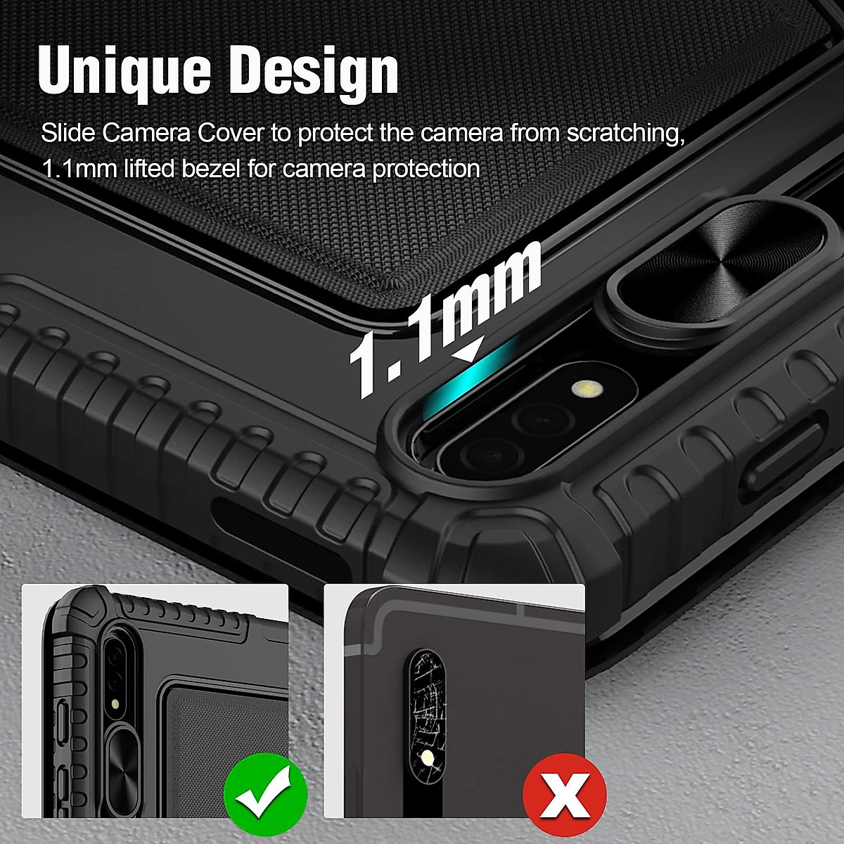 Nillkin Galaxy Tab S7 FE Keyboard Case 12.4 inch with Multi-Touch Trackpad and Camera Cover Compatible with Galaxy Tab S8 +/S7 +, Detachable Folio Keyboard Cover with S Pen Holder