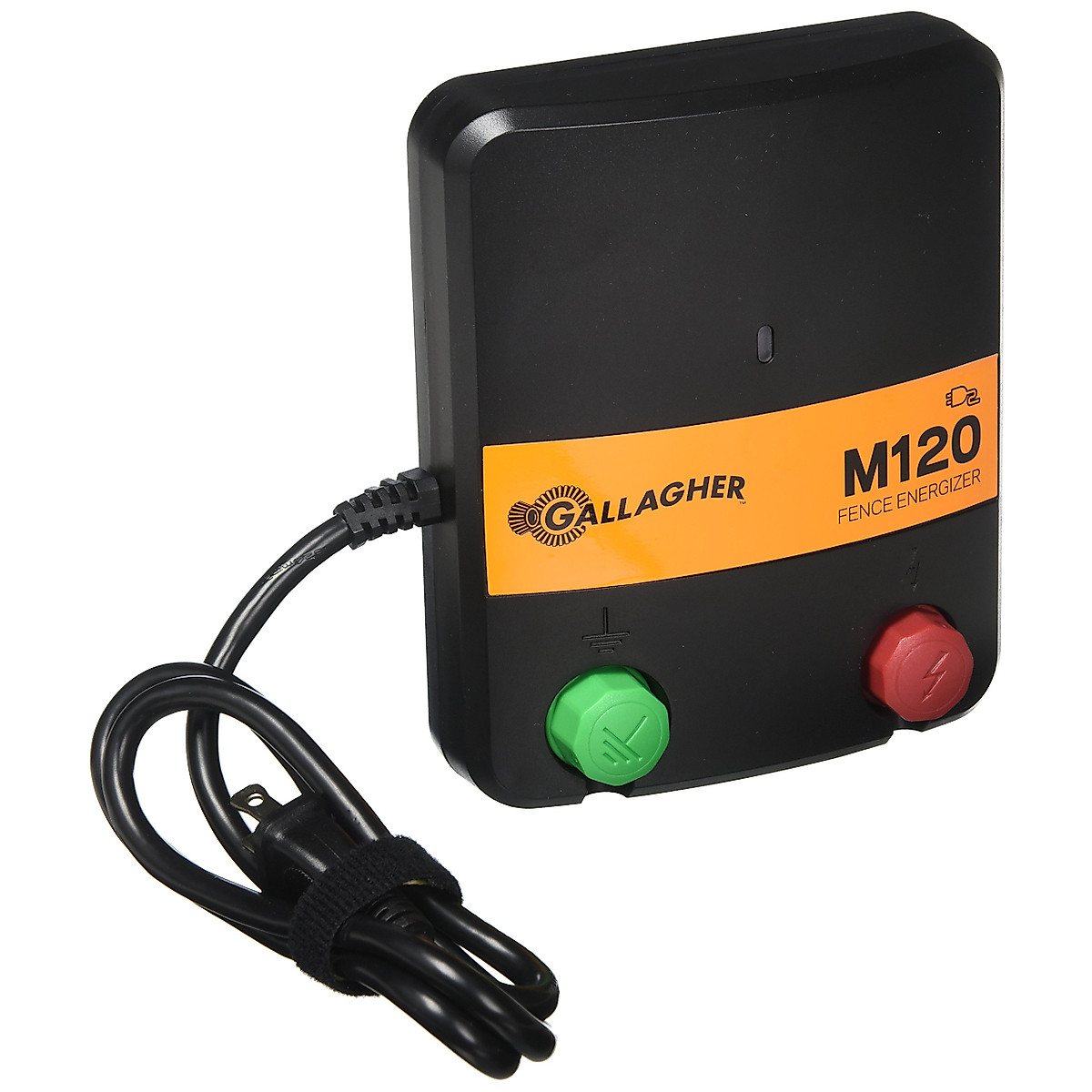 Gallagher M120 Electric Fence Charger - Powers Up to 15 Miles / 60 Acres of Clean Fence - 1.2 Joules, 110 Volt AC Energizer, Added Power Reserve - Unbeatable Reliability - Easy Installation
