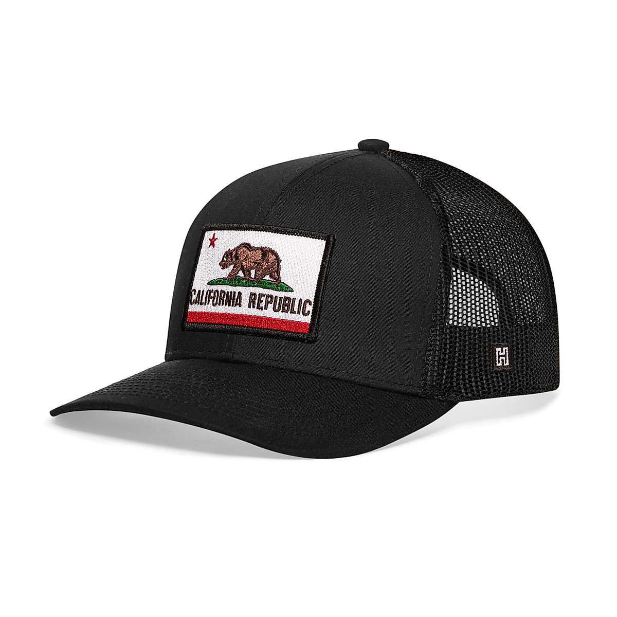 HAKA California Flag Hat – California Republic Trucker Hat CA Baseball Cap Snapback Black