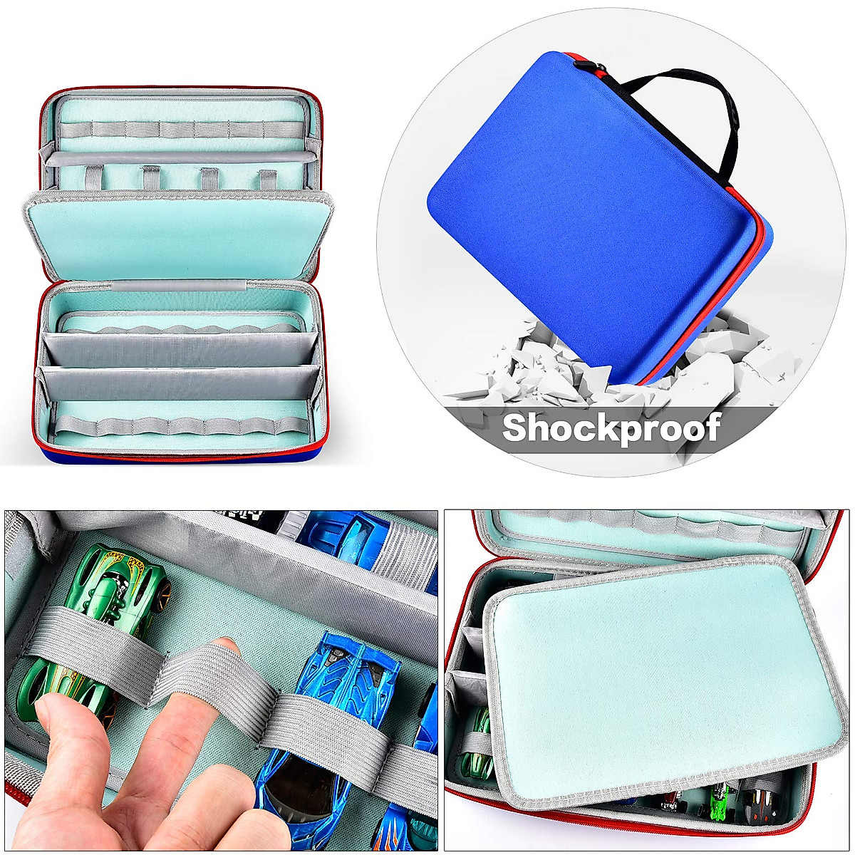 GWCASE Toy Car Organizer Case Compatible with Hot Wheels Cars/for Matchbox Cars. Storage Holder Carrying Container Bag Fits for Hotwheels/for Diecast Mini Model Car (Box Only)