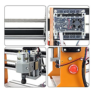 CNCTOPBAOS Upgrade 3018 Pro CNC Router Kit,with GRBL Offline Controller,with 3 Axis Limit Switches,Emergency Stop,3018-PRO DIY Mini Desktop Cutting Wood Acrylic PVC PCB Engraving Milling Machine
