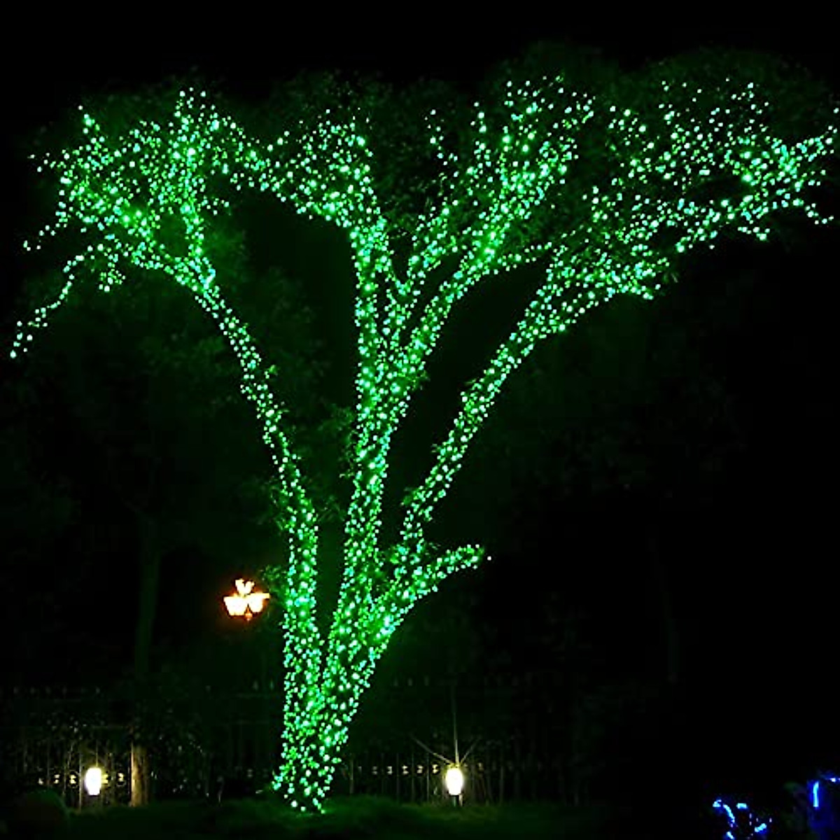 Dazzle Bright Christmas String Lights, 100 LED 33 FT Connectable Fairy Lights with 8 Modes, Waterproof Christmas Decorations for Indoor Outdoor Holiday Party Home Tree Decor (Green)
