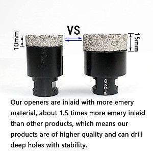 REAWIREACHMI 6PCS Diamond Hole Saw Kit for Granite Marble Porcelain Tile Stone Brick Vacuum Brazed Core Bit 20mm/35mm/40mm/45mm/50mm /68mm