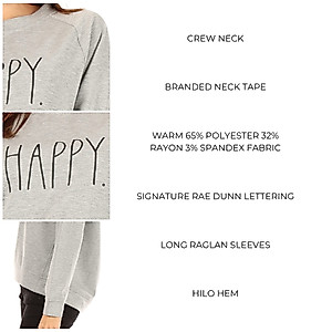 Rae Dunn Women's Studio Raglan Sweatshirt, Medium