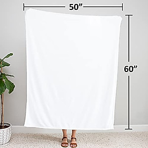 Porter ST. Sofa Couch 50" x 60" Decorative Polka Dots Blue Arctic Fleece Throw Blanket