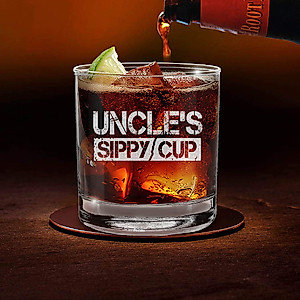 shop4ever Uncle's Sippy Cup Engraved Whiskey Glass Promoted To Uncle New Uncle
