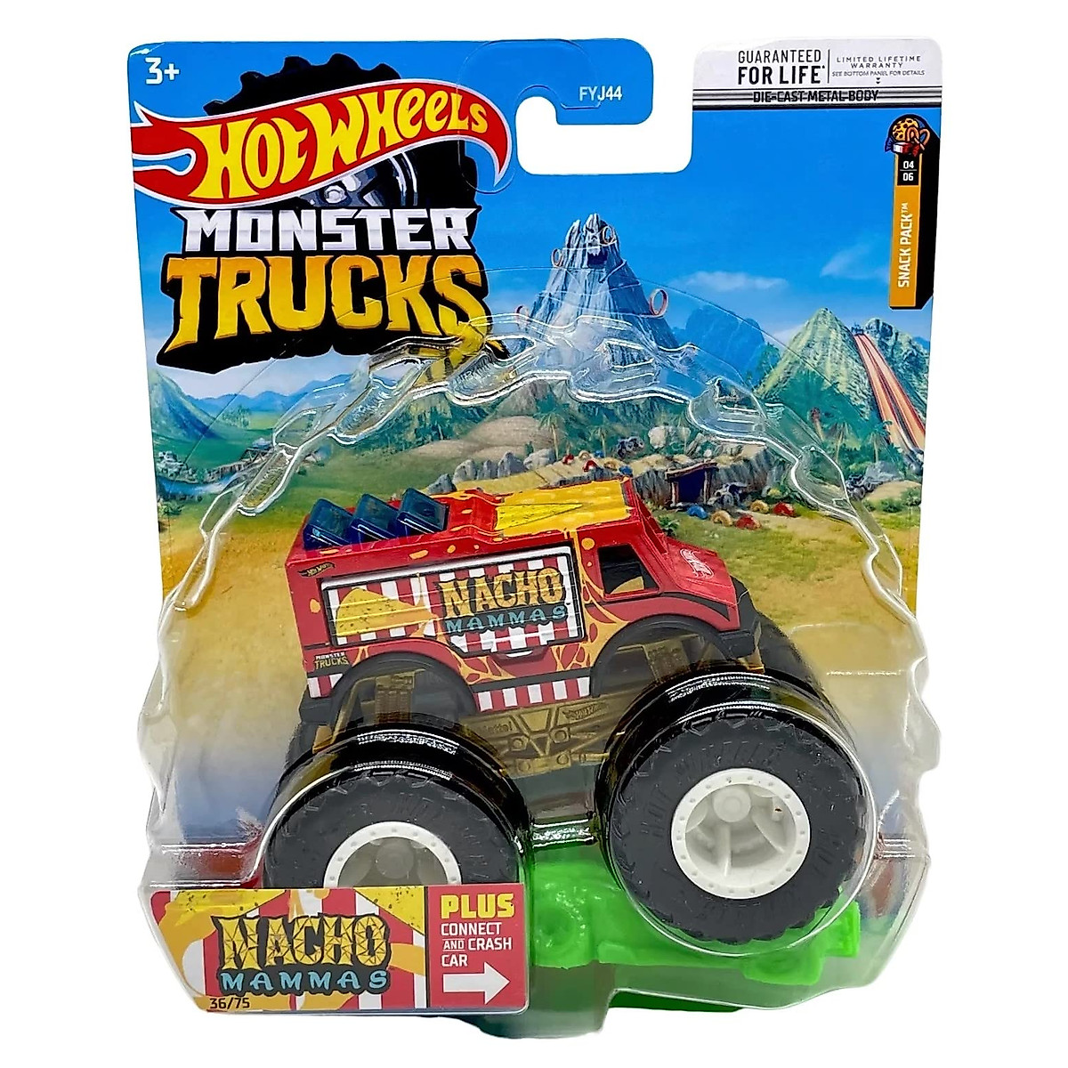 Hot Wheels Monster Trucks Nacho Mammas, Re Crushable 35/75 [Fast Foodie 2/6] red 2021
