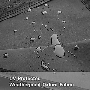 Klzzuk Waterproof Square Hot Tub Cover, UV-Resistant SPA Cover with Elastic Rope, Garden Hot Spring Bath Swimming Pool Furniture Dust Cover, 210D Oxford Cloth (220 * 220 * 90cm,Brown)