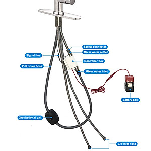 MSTJRY Touch Kitchen Faucet with PullDown Sprayer,Kitchen Sink Faucets with Pullout Sprayer,Touch Kitchen Faucet,Stainless Steel Touch Faucet,Touch Faucet for Kitchen Sink(Brushed Stainless Steel)