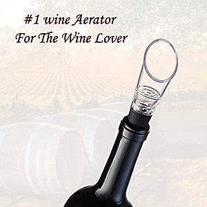 SUPERSTUFF Wine Aerator Pourer Spout, Red Wine Air Aerator and Decanter Spout, Portable Instant Wine Aerating, Suitable for Most Wine Bottles, Wine Gifts Idea 1 Pack