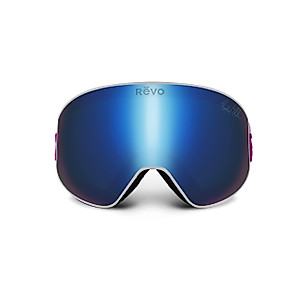 REVO Goggles No. 3 x Bode Miller: SuperNova+ Photochromic Lens, Frameless Design, Metallic White Frame with Blue Water Lens