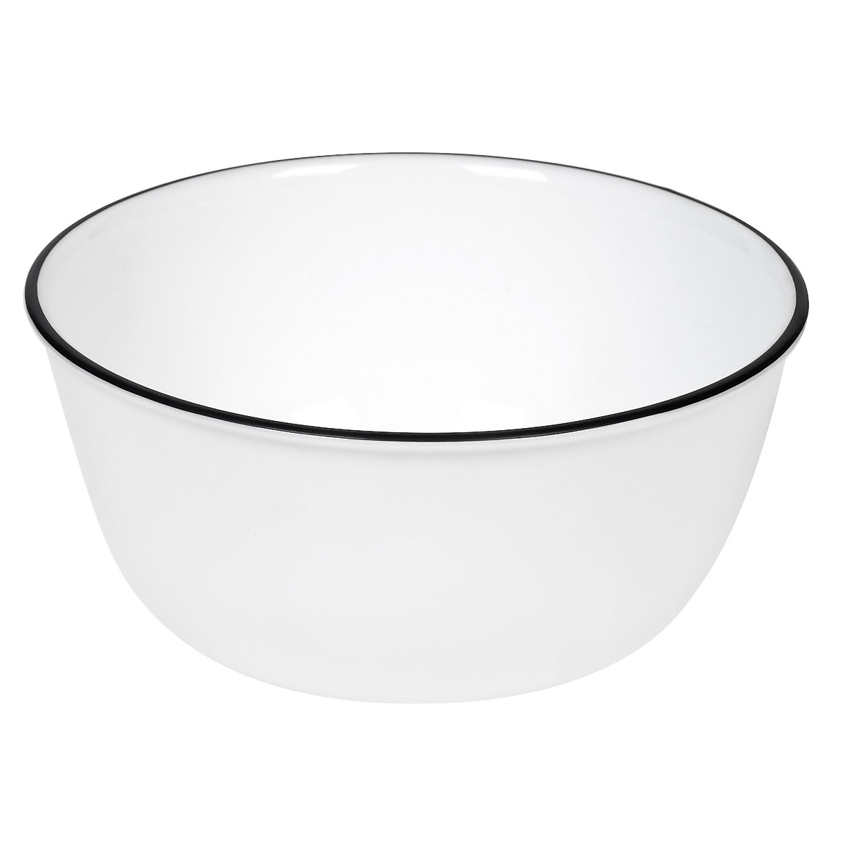 Corelle Livingware 28-Ounce Super Soup/Cereal Bowl, Classic Caf¿ Black Rim Only