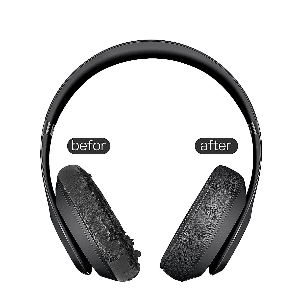 Replacement EarPads for Skull.Candy Crusher Wireless HESH 3 Headphones, Ancable Professional Protein Leather Headphones Earpad Compatible with Hesh 3 Wireless Earbuds