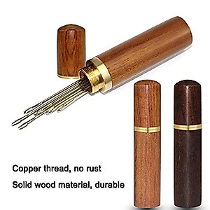 4 Pieces Sewing Needles Holder Sewing Storage Case Wooden Needle Storage Case Box for Sewing Supplies Storage