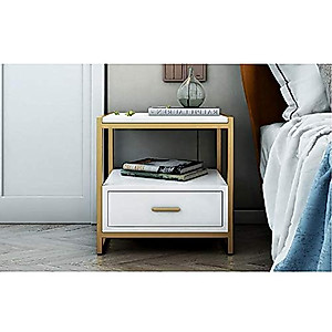 SJYDQ Nordic Nightstand Wooden Side Tables Bedroom Bedside Table with Drawer Bedroom Furniture Tea Table