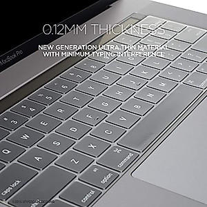 UPPERCASE GhostCover Premium Ultra Thin Keyboard Protector, Compatible with MacBook Pro with Touch Bar 13" and 15" (2016 2017 2018 2019, Apple Model Number A1706, A1707, A1989, A1990, A2159)