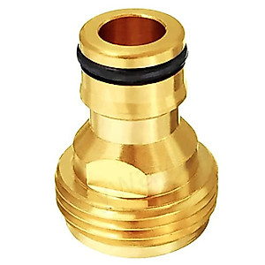 Joywayus 3/4” GHT Male Garden Hose Quick Connect Adapter Brass Connect Fitting（Pack of 4）