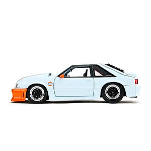 Bigtime Muscle 1:24 1989 Ford Mustang Gulf Die-Cast Car, Toys for Kids and Adults(Blue)