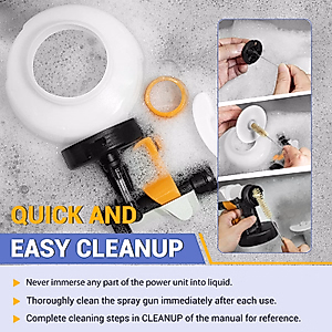 Upgraded Paint Sprayer, BATAVIA 700W Power HVLP Electric Spray Paint Gun, 1200ML, 4 Nozzles, 3 Patterns, Paint Gun for House Painting, Home Interior and Exterior, BSG0082 (High Speed Motor)