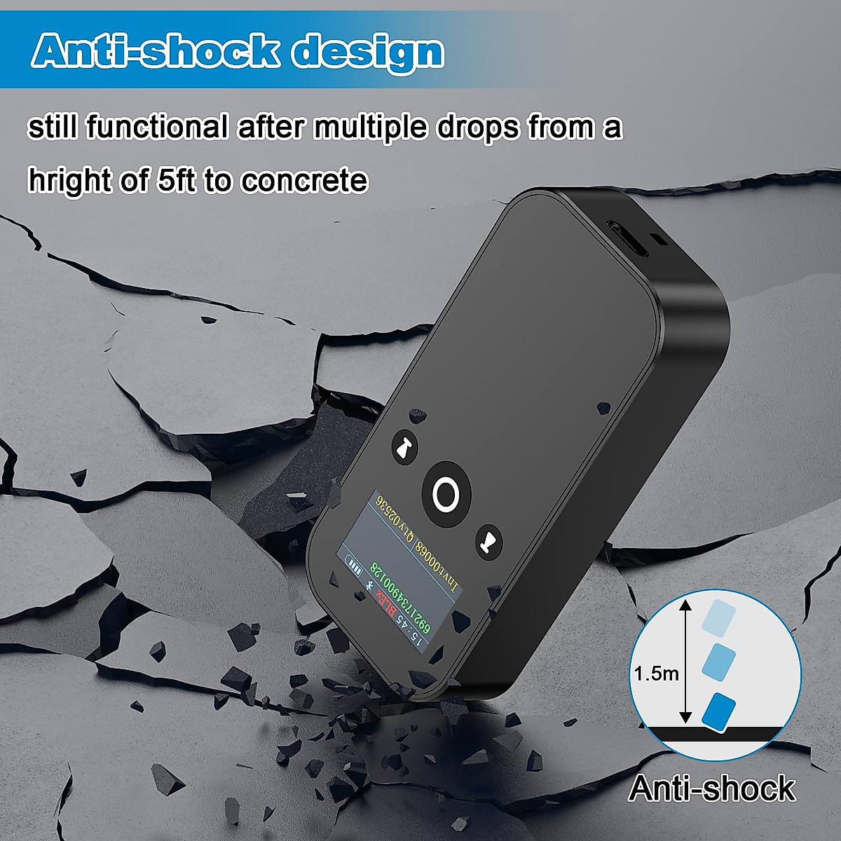 Bluetooth Barcode Scanner Portable 1D USB Laser Mini Bar Code Reader 3-in-1 Bluetooth & USB Wired & 2.4G Wireless Bar Code Reader Scanner Compatible Windows, Mac,Android, iOS or Phones