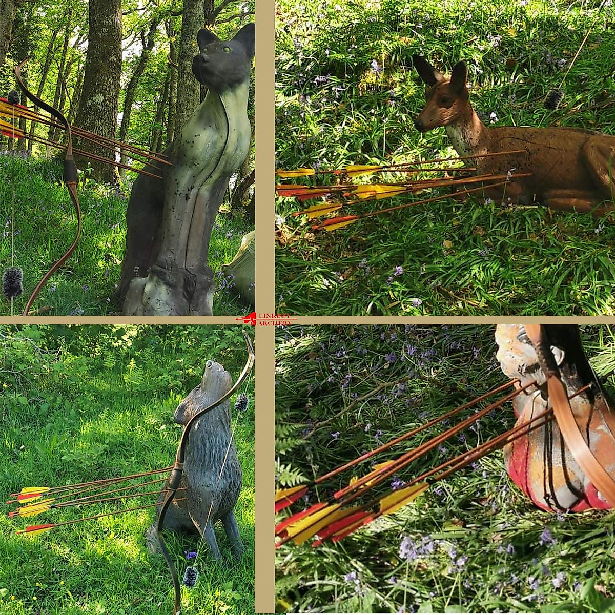 Linkboy Archery Carbon Arrows Hunting Target Arrows Wood Skin with Removable Tip for Compound Recurve Long Bows, Spine 300 400 450 500 600, Pack of 6/12PCS (SP300 32" 12PCS)