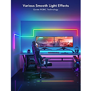 Govee RGBIC 3D Wall Light Glide, AI Sync Box with Monitor Backlight
