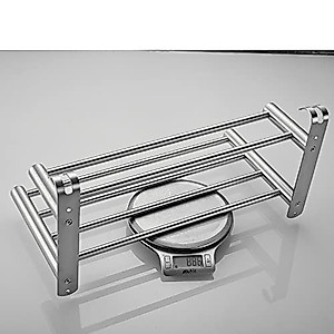 Leekayer Bathroom Towel Rack Double Layer, Brushed Nickel 40cm Stainless Steel Bathroom Towel Rack Wall Screw Installation 15.74 inches